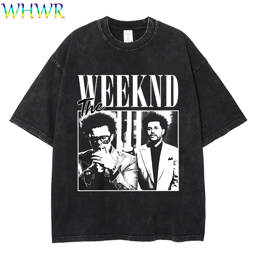 The-Weeknd-Vintage-T-shirts-Retro-Washed-T-Shirt-Streetwear-Tshirt-Hip ...