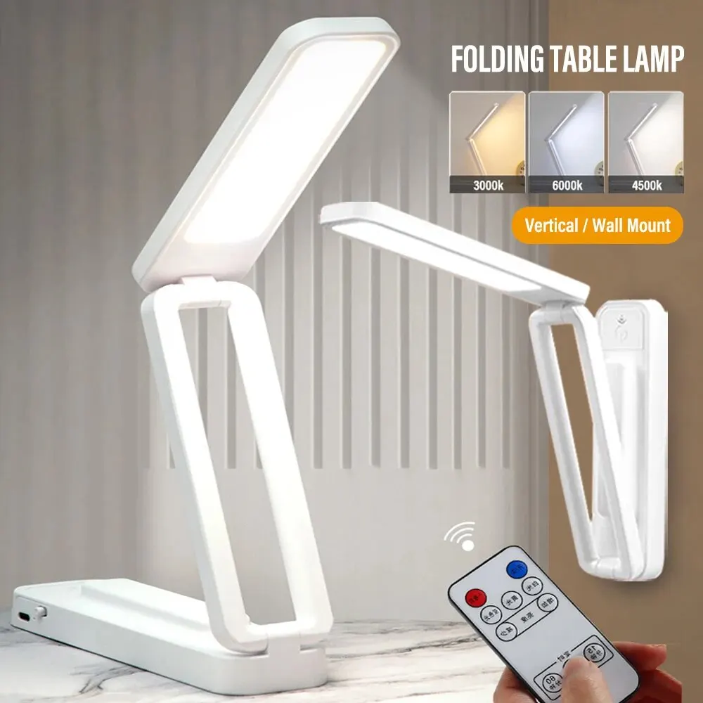LED Reading Desk Lamp Foldable Touch with Remote Control Dimmable Wall ...