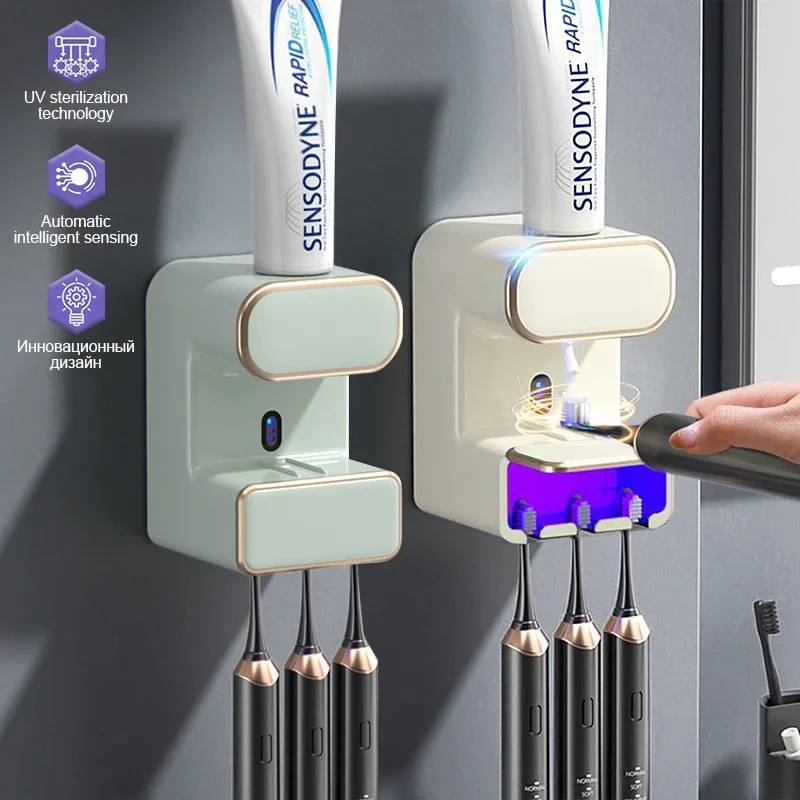 Automatic-Sensor-Toothpaste-Dispenser-with-3-Toothpaste-Slots-Wall ...