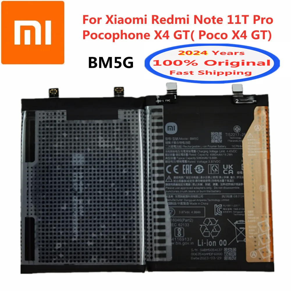 New-5080mAh-BM5G-Original-Battery-For-Xiaomi-Redmi-Note11T-Pro ...
