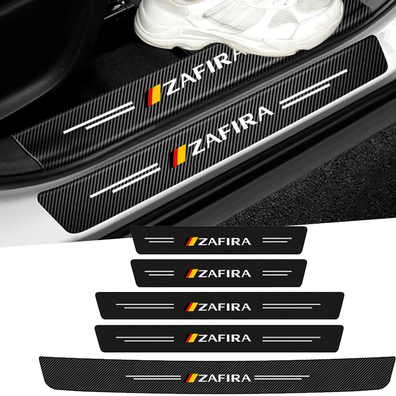 Carbon-Fiber-for-Opel-Zafira-Logo-Auto-Threshold-Scuff-Plate-Sticker ...