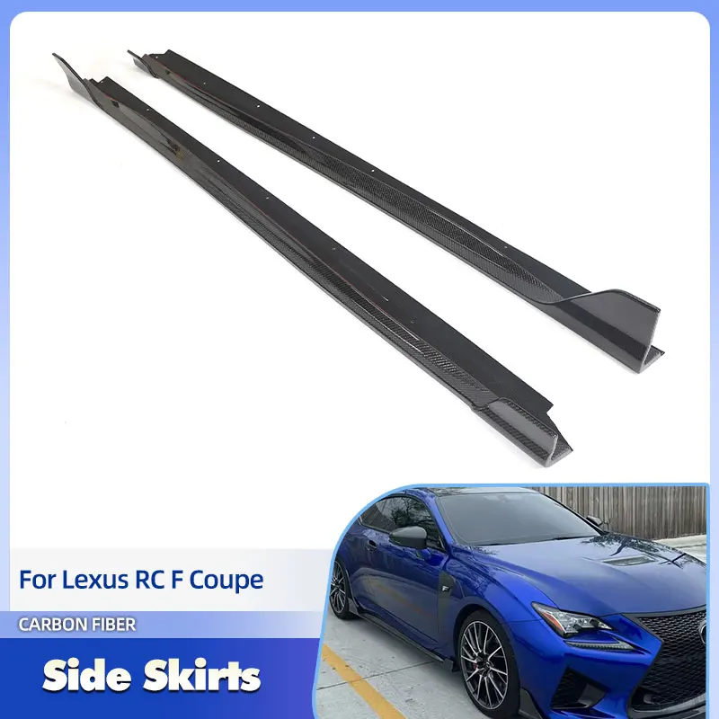 Car Side Skirts Extensions Carbon Fiber for Lexus RC F RCF Coupe 2-Door ...