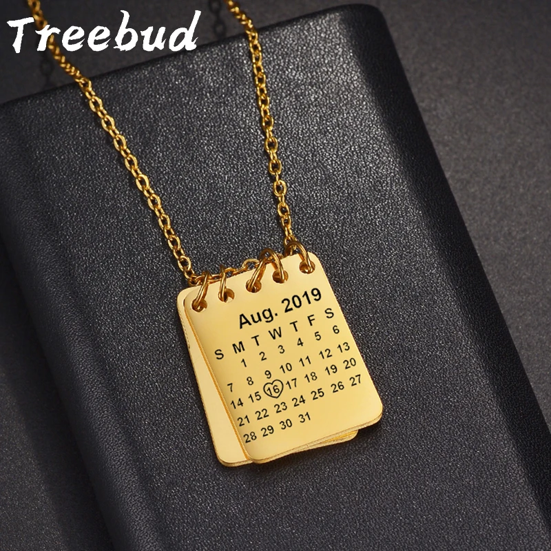 Treebud-Custom-Calendar-Notebook-Necklace-for-Women-Men-Stainless-Steel ...