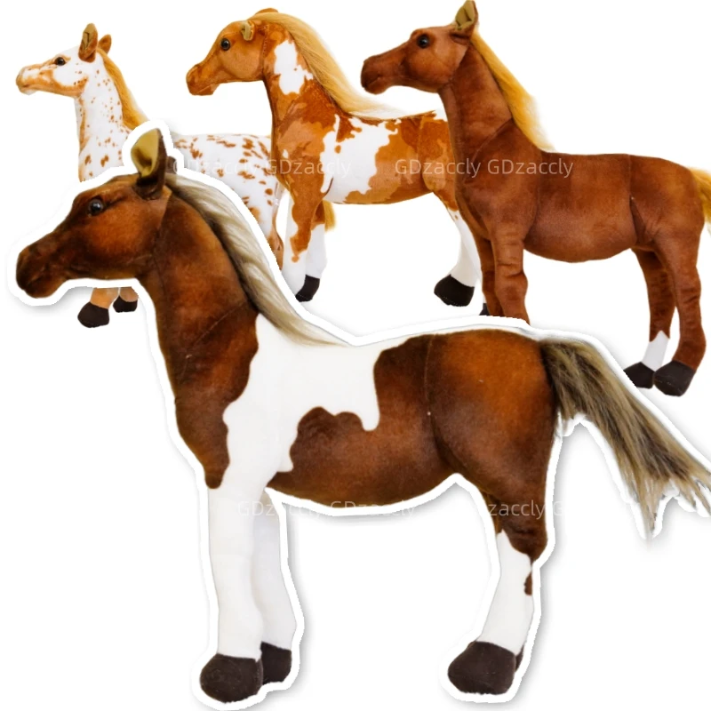 Plush-Simulation-Horse-Toy-4-Styles-Stuffed-Animal-Doll-Birthday-Gift ...