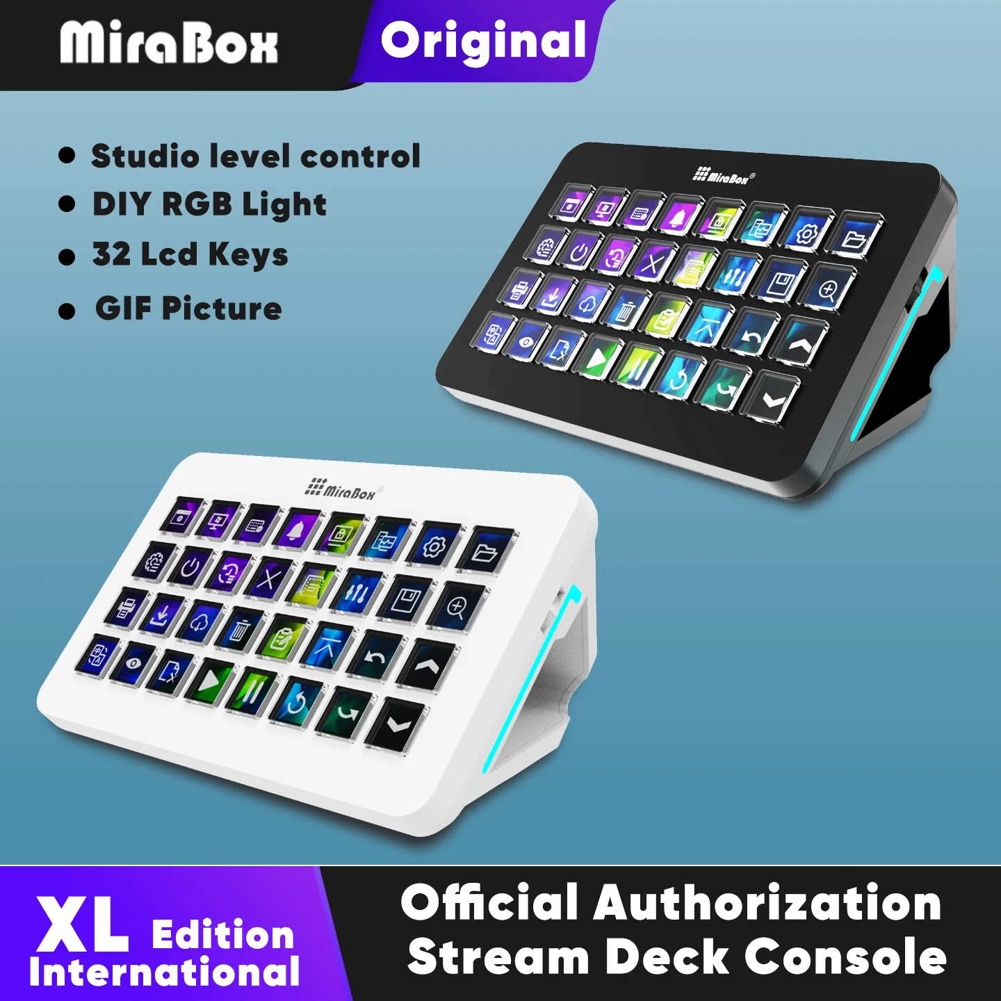 Mirabox XL Stream Deck Visual Console Macro Keyboard 32Lcd Keys ...