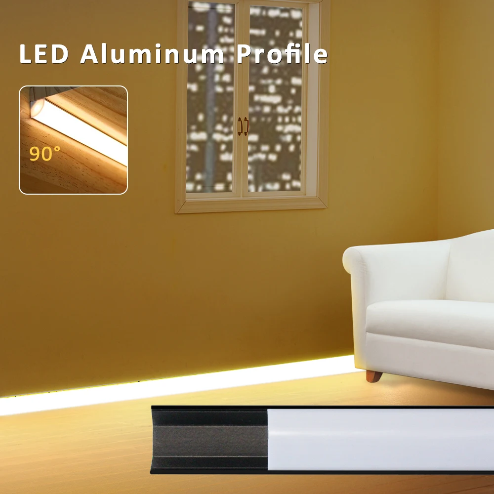 50CM-LED-Aluminum-Profile-for-Tape-Lights-8mm-10mm-Corner-Channel ...