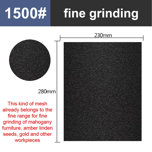 10 Pcs Sandpaper 500-2000 Wet And Dry Dual-Use Car Wood Grinding And ...