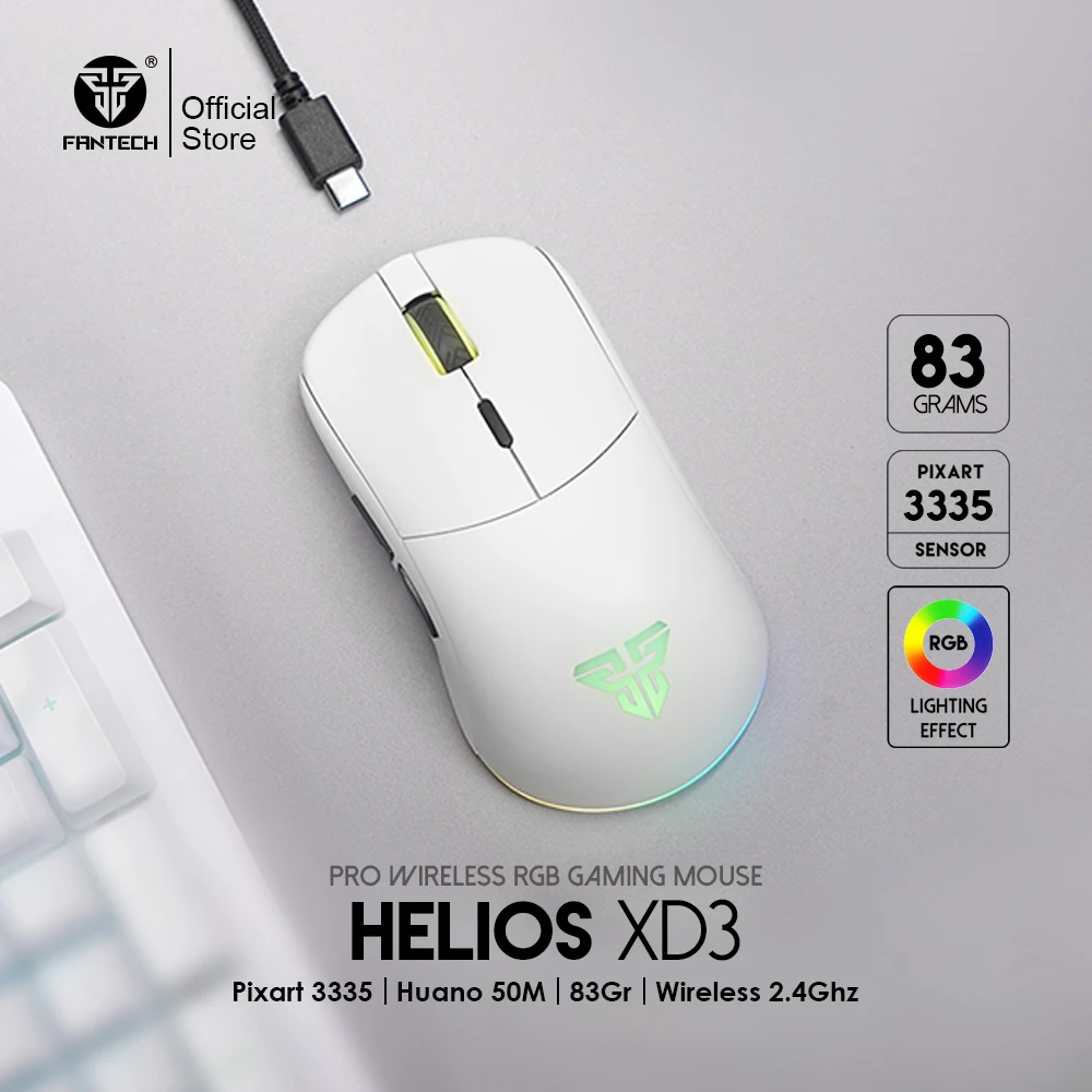 FANTECH-HELIOS-XD3-Wireless-and-Wired-Mouse-PIXART-3335-16000-DPI-and ...