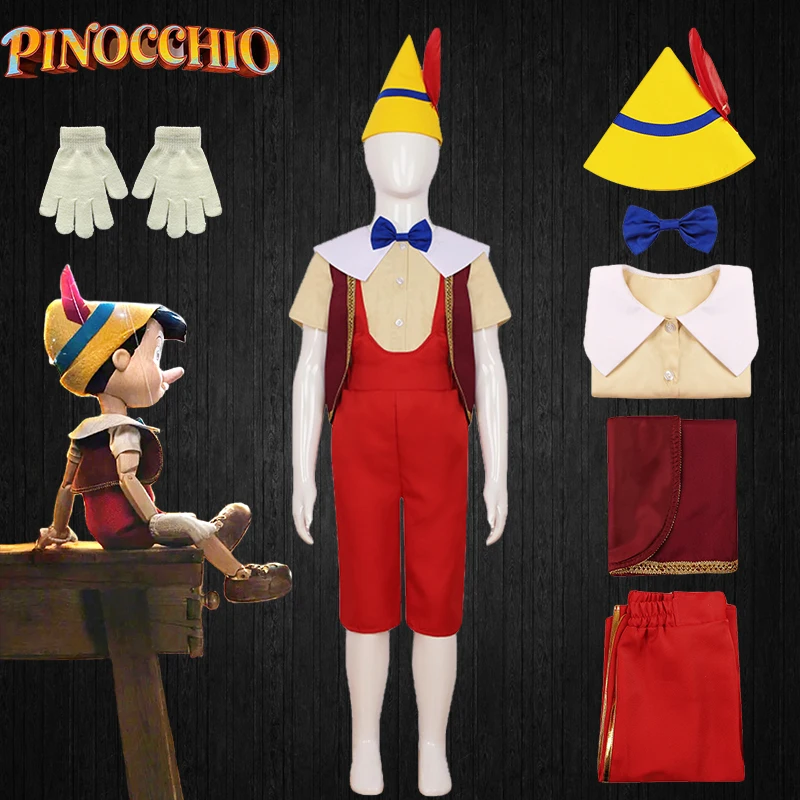 5Pcs-Set-Hat-Tie-Shirt-Vest-Pants-New-Pinocchio-Boys-Clothing-Set ...