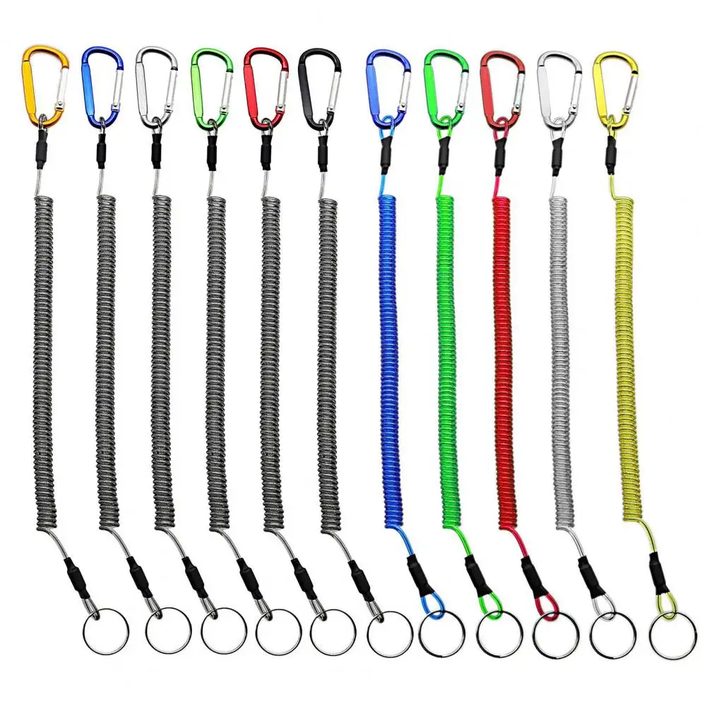 Keychains-Anti-lost-Rope-Retractable-with-Keyring-Carabiner-Theftproof ...