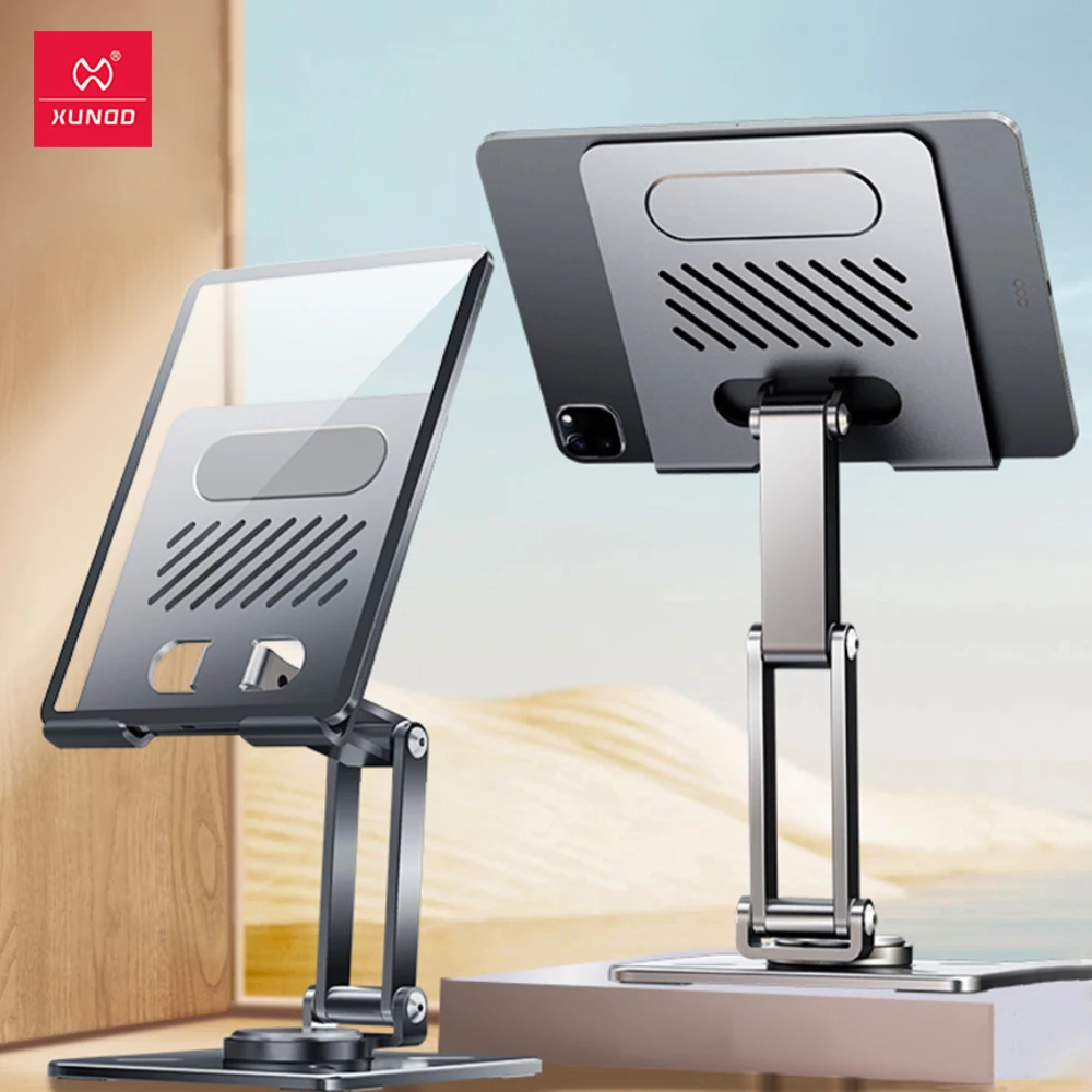 Xundd-Tablet-Stand-Holder-Portable-Aluminum-Alloy-Mount-Adjustable ...