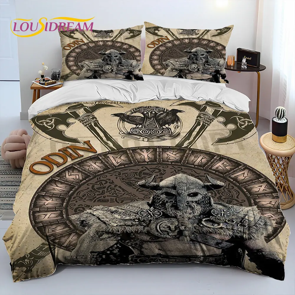Vikings Nordic Mythology Odin Comforter Bedding Set,Duvet Cover Bed Set ...