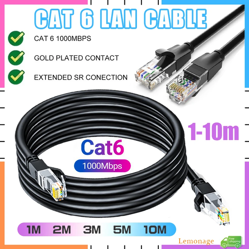 1M-2M-3M-5M-10M-1000mbps-Cat6-Lan-Cable-RJ45-Cable-Network-Cable ...