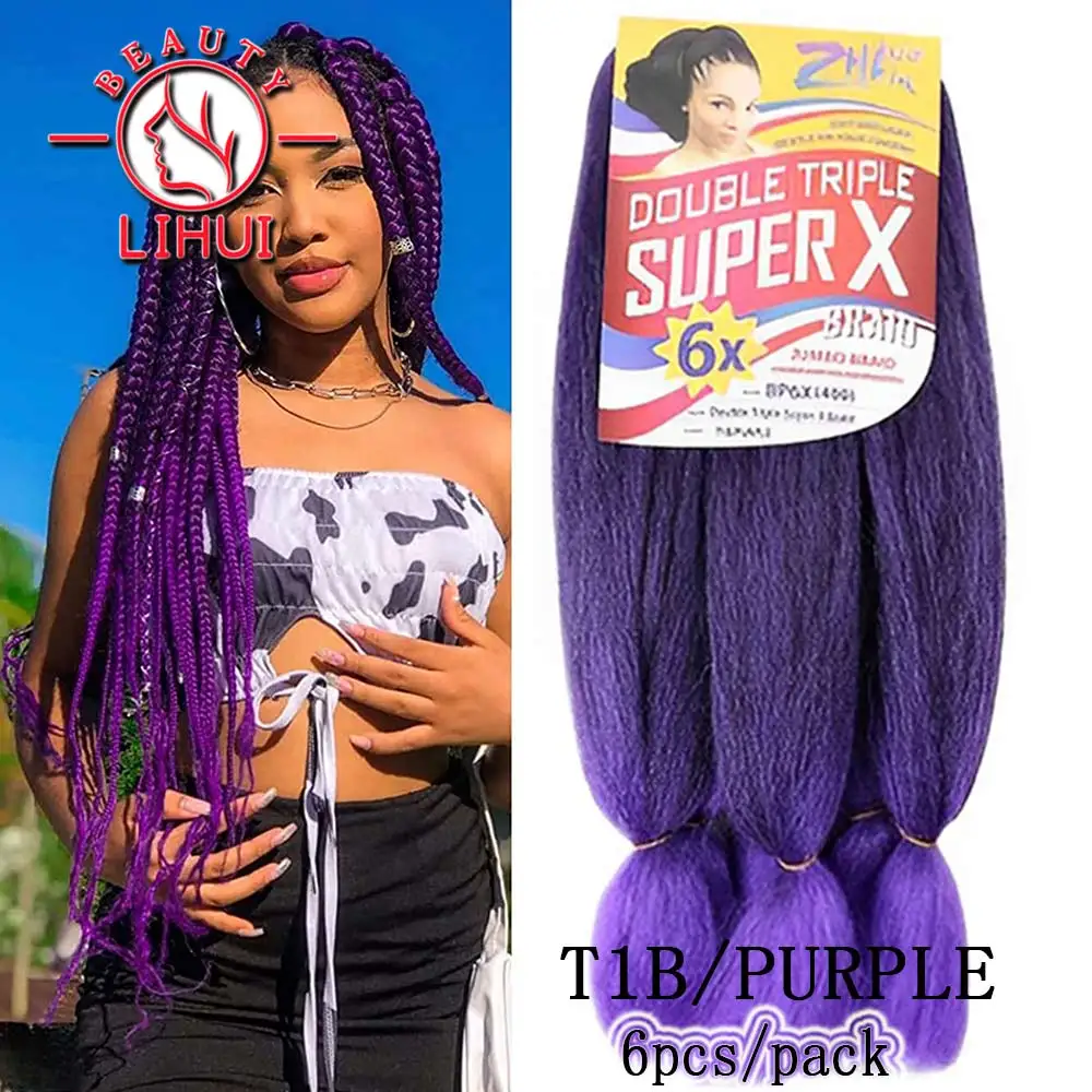 Purple Jumbo Box Braids