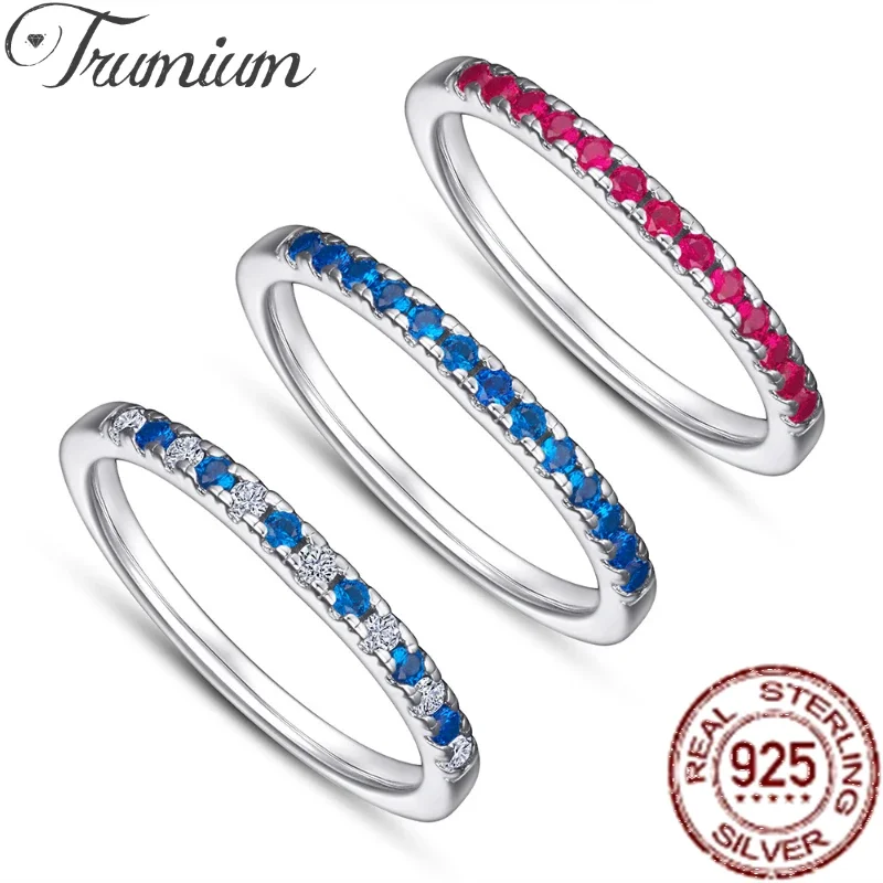 Trumium-s925-Sterling-Silver-Eternity-Ring-Round-Cut-Sapphire-Created-CZ-Diamond-Engagement ...