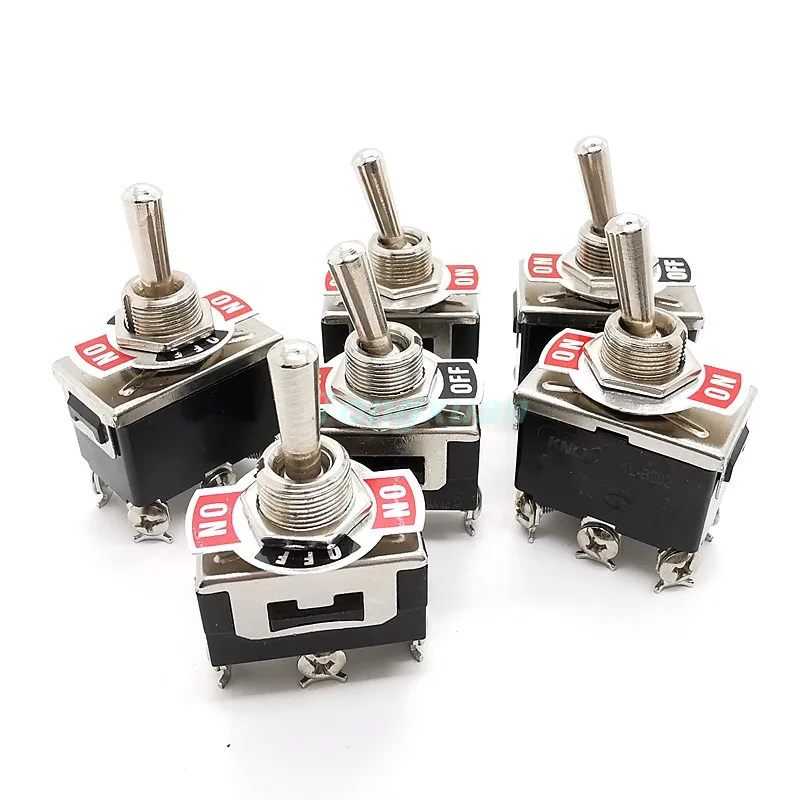 1PC-Black-Toggle-Switch-E-TEN1021-1121-1122-1221-1321-1322-Screw-ON-OFF ...