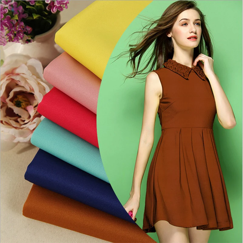 Thin-Scuba-Knit-Fabric-Polyester-Spandex-Stretch-Knitted-Cloth-Spring ...