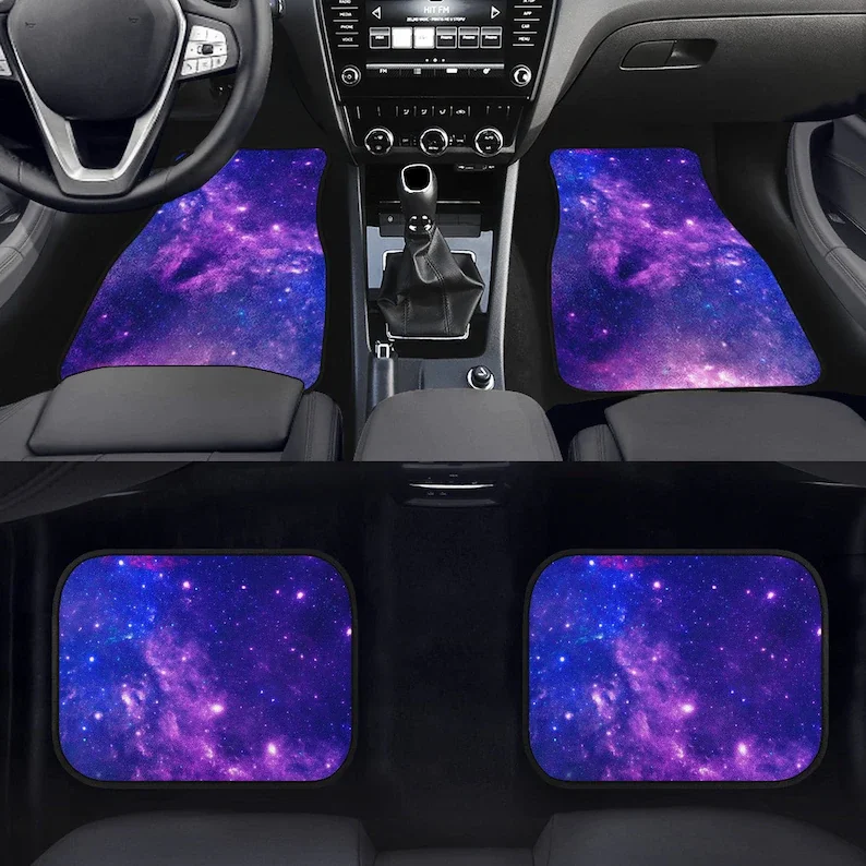 Purple Cosmic Galaxy Car Floor Mats - Outer Space Lovers, Star Car ...