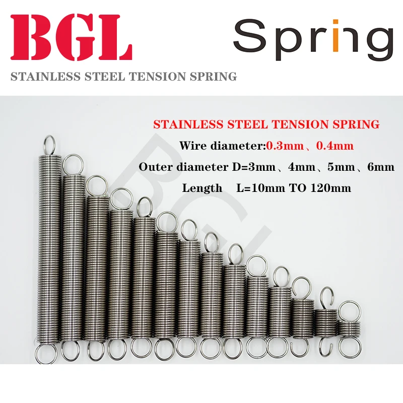5-10pcs-lot-Tension-spring-0-3mm-0-4mm-304-stainless-steel-extension ...