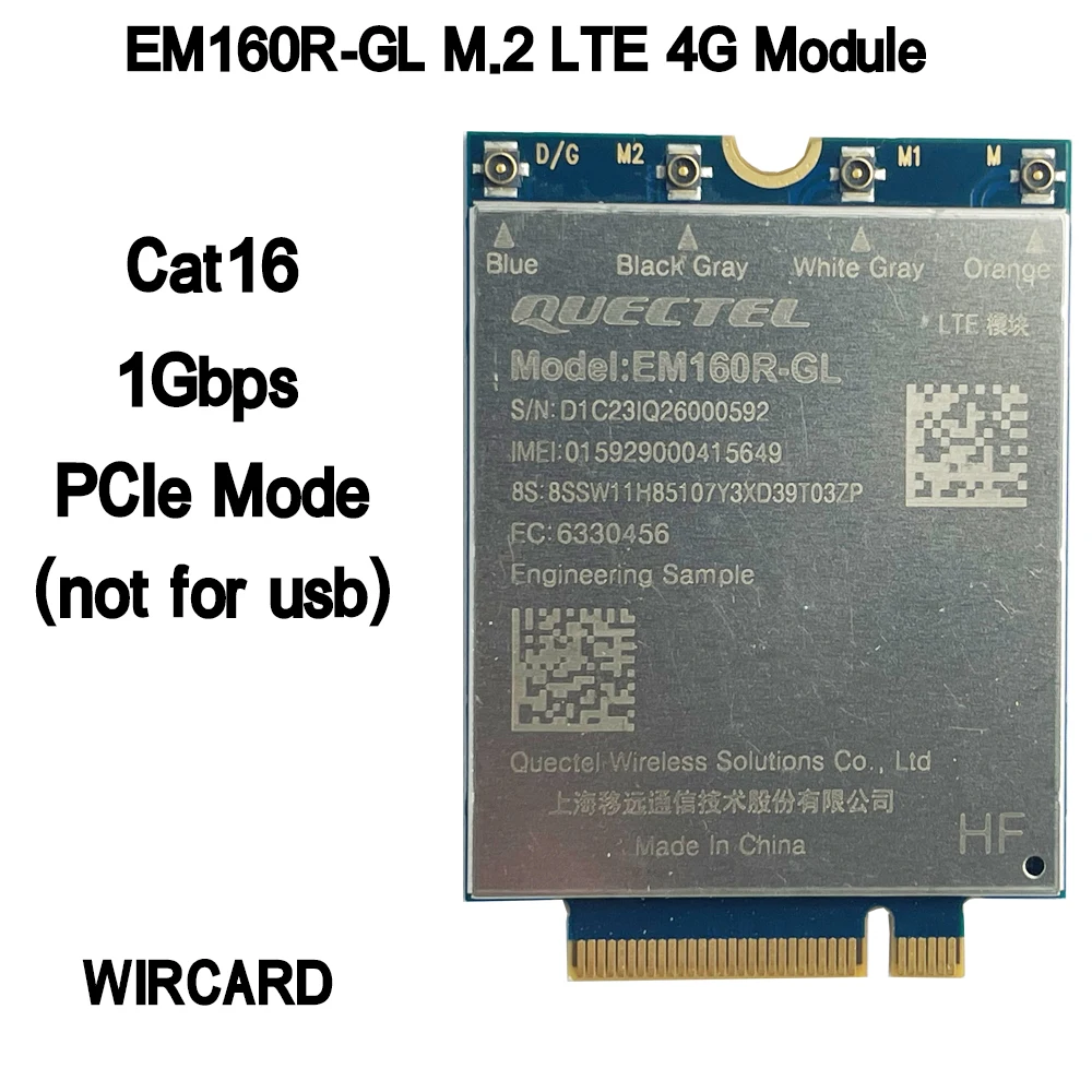 EM160R-GL LTE-A Cat16 Module M.2 FDD-LTE TDD-LTE Support MIMO 4G Card ...