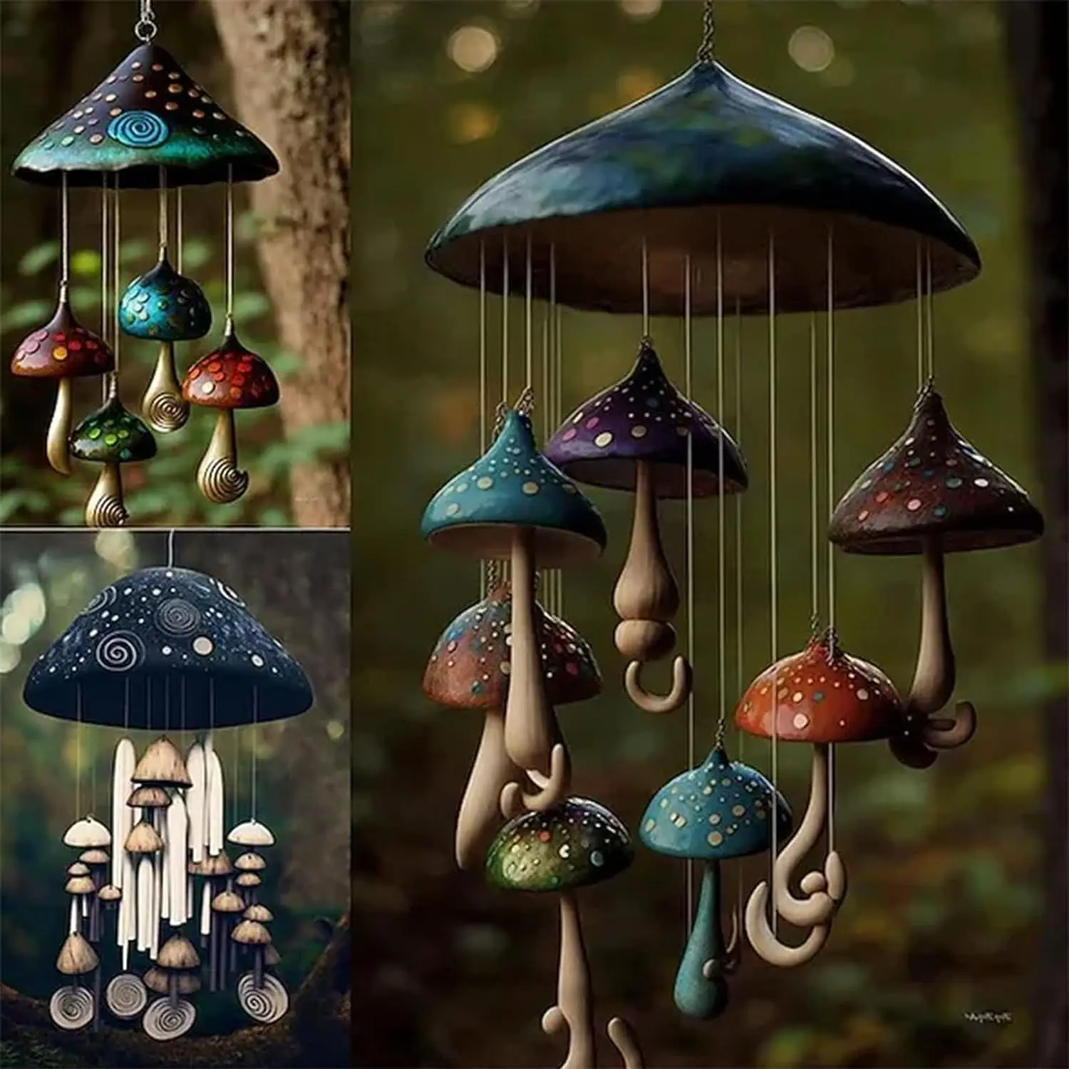 Mushroom-Wind-Chime-Man-Wind-Chime-Vis-Sculpturen-Windchime-Indoor ...