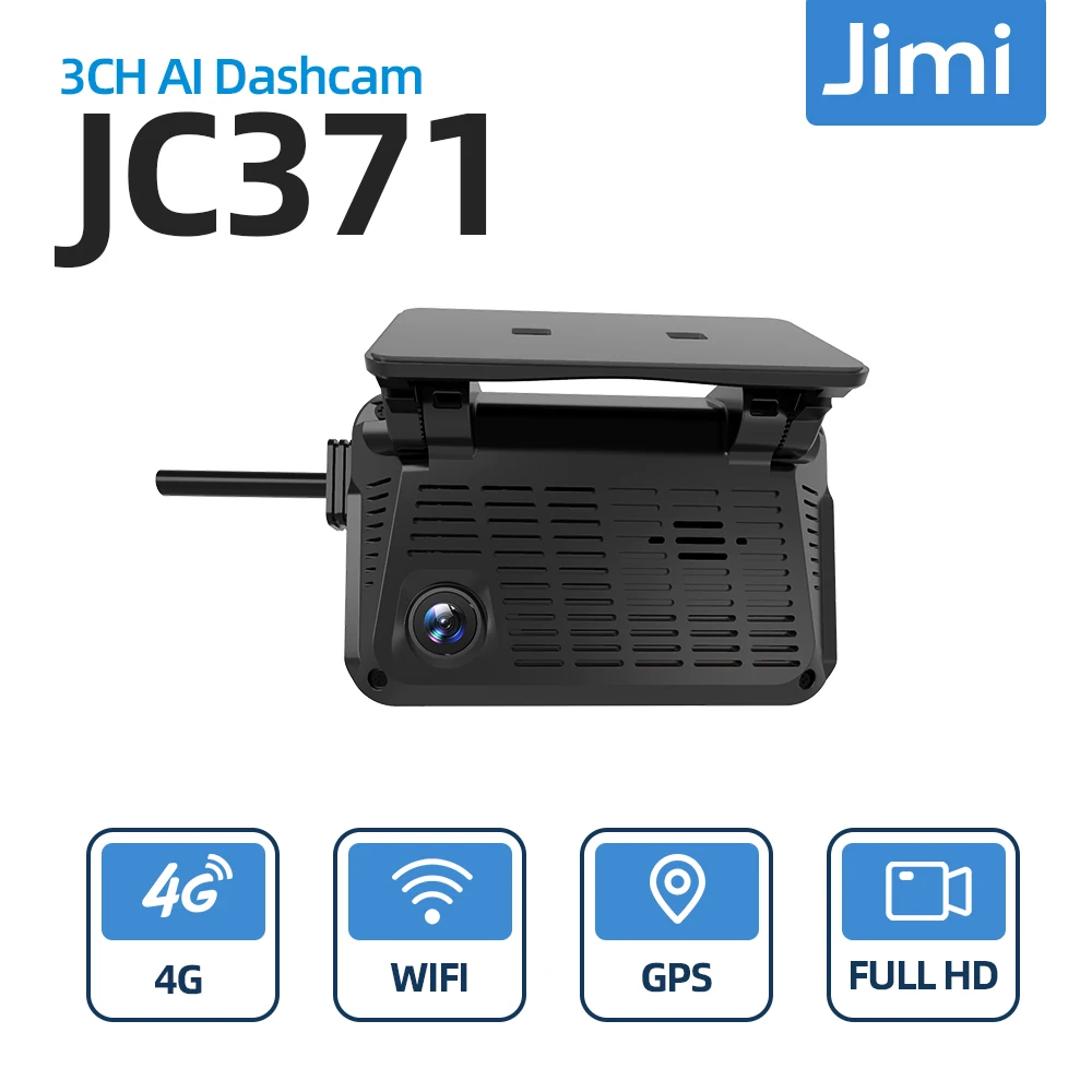 Jimi JC371 4G AI DashCam 3 قنوات فيديو مباشر في الوقت الحقيقي لتحديد ...