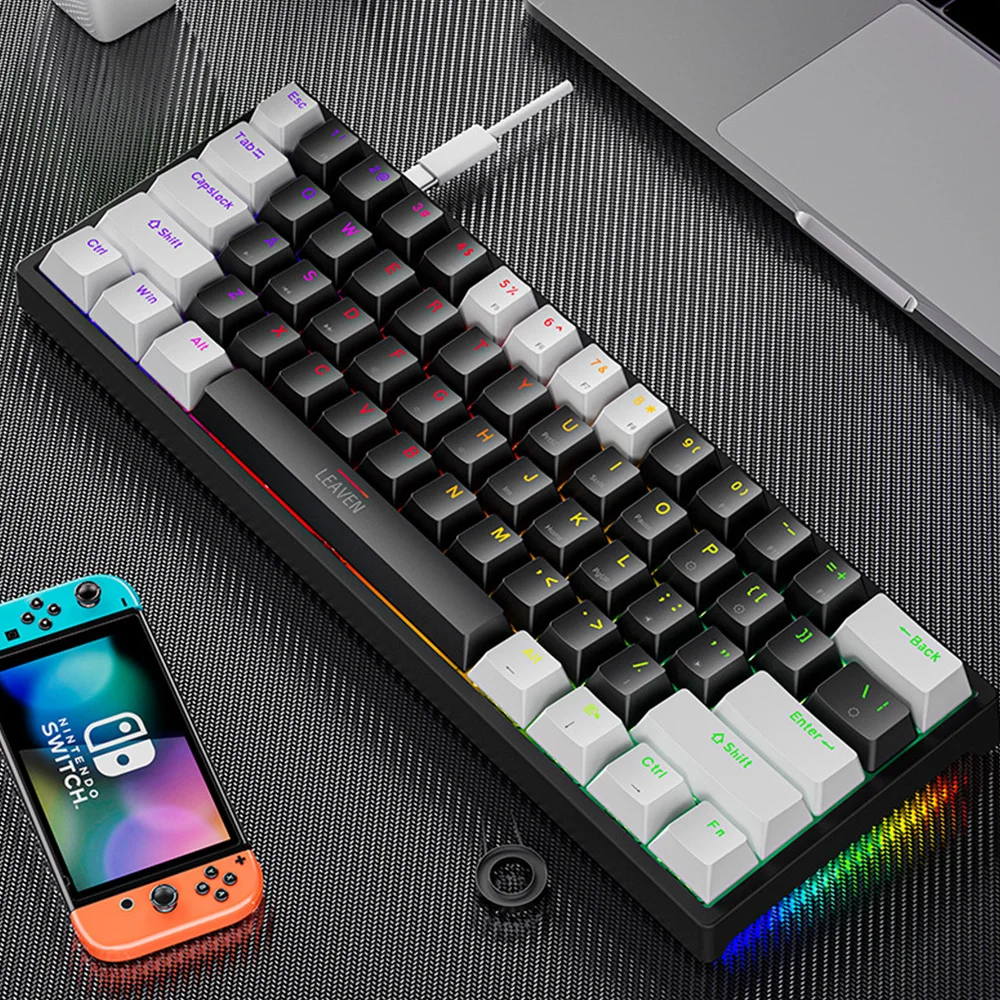 Hot-K620-Mini-Gaming-Mechanical-Keyboard-61-Keys-RGB-Hotswap-Type-C ...