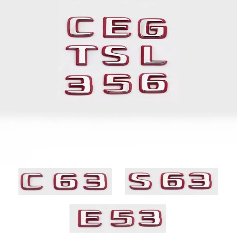 2025 New Style Two Tone Letters Numbers C63 S65 E53 S65L ABS Emblem for ...
