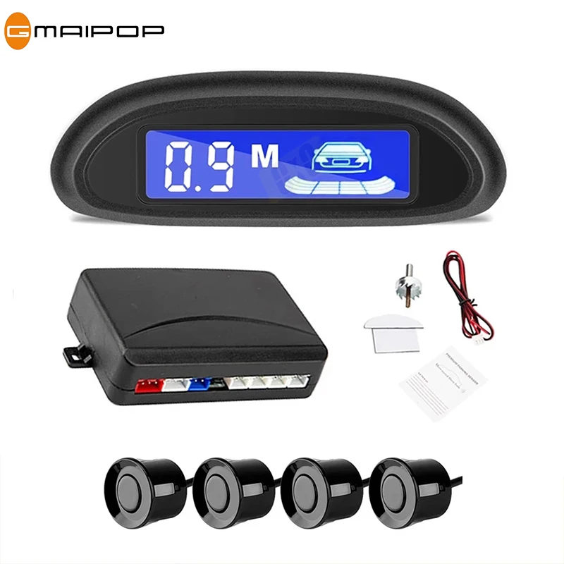 Car-Auto-Parktronic-LED-Parking-Radar-With-4-Parking-Sensors-Backup-Car ...