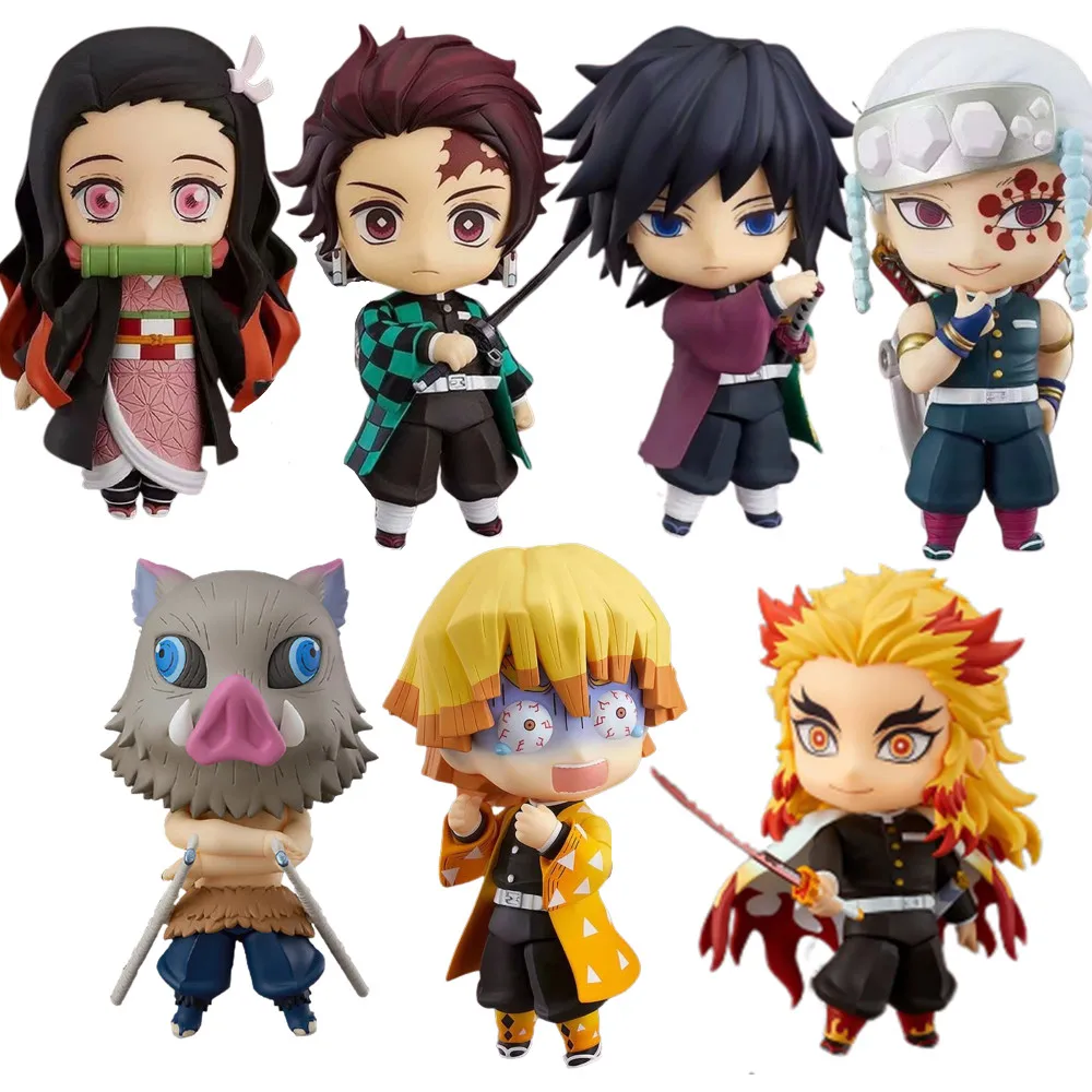 Figuras de acción de Demon Slayer Inosuke, Tanjirou n. ° 1361, Nezuko n. ° 1193, Zenitsu n ...