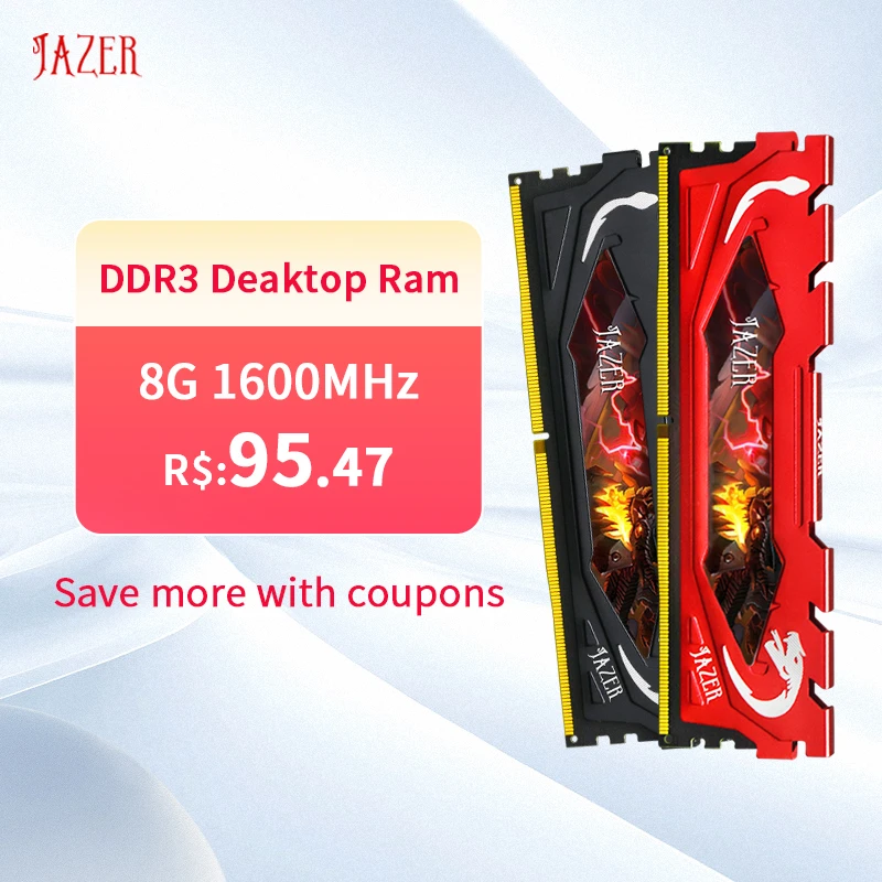 Memória ram ddr3 memoria de jazer 1600mhz 4gb 8gb 1866mhz ram Pc3 12800 ...