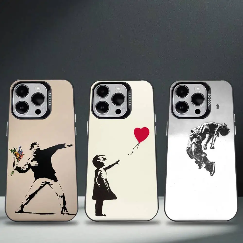G-Graffiti Artist B-Banksy Phone Case For iPhone 16,15,14,13,12,11,8,7 ...