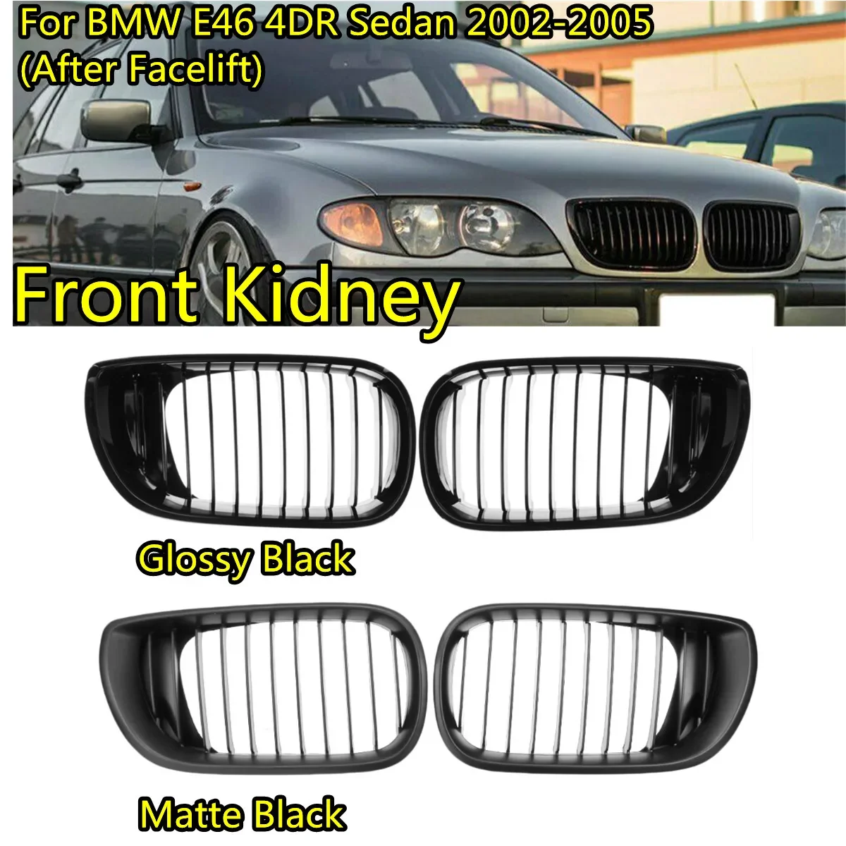 Front-Grille-For-BMW-3-Series-4-Door-E46-Touring-Saloon-320i-325Xi ...