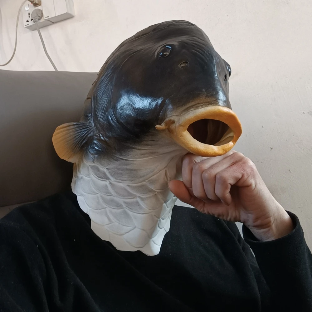 Masque-de-poisson-hareng-r-aliste-casque-de-t-te-d-animal-dr-le-masques ...