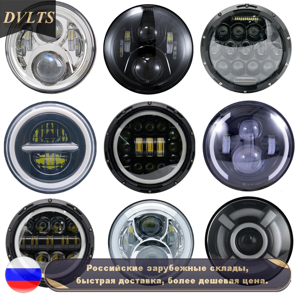 Motorcycle-Headlight-7-inch-LED-For-Harley-Touring-Ultra-Classic-Electra-Street-Glide-Road-King ...