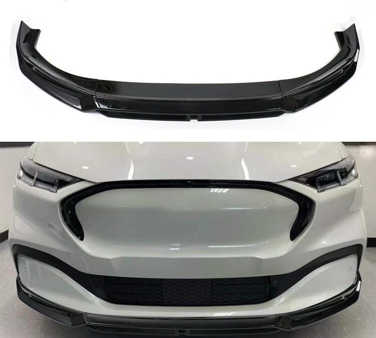 For 2021 2022 2023 Ford Mustang Mach-E GT Painted Glossy Black Front ...