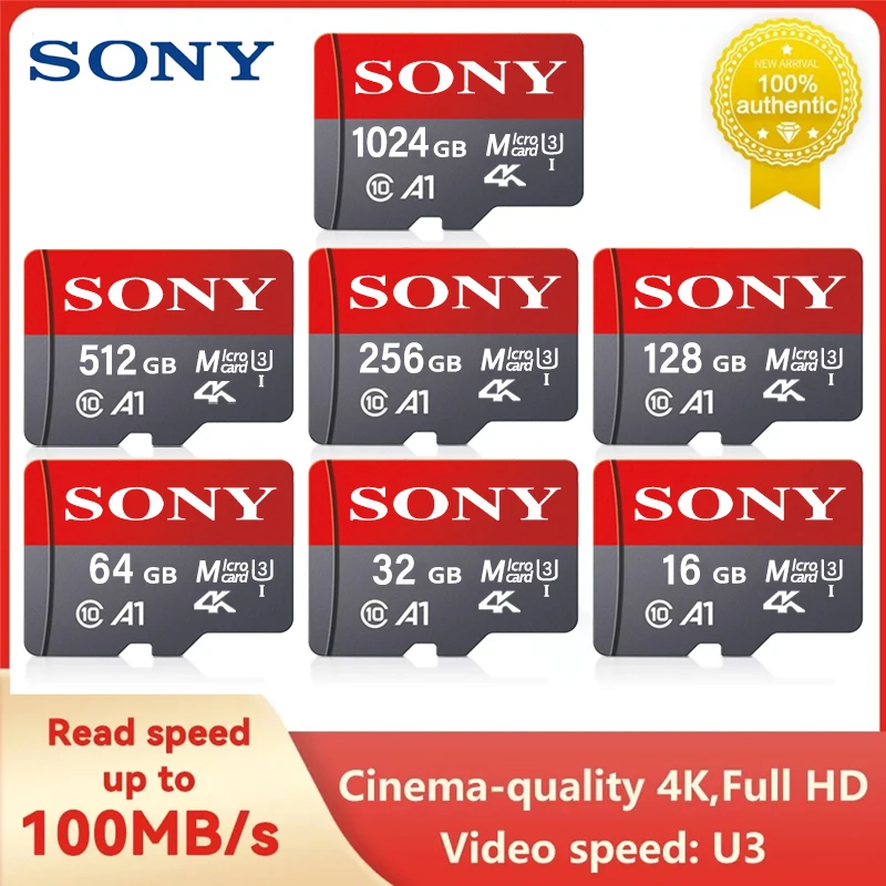 SONY-Micro-SD-Card-High-Speed-Min-Memory-Card-Class-10-32GB-64GB-128GB ...