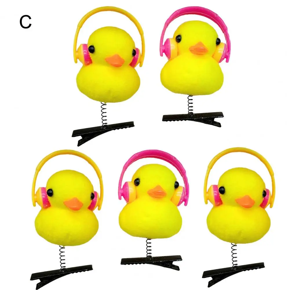 Adorable-Duck-Hairpin-5pcs-Cute-Plush-Duck-Hair-Clip-Set-for-Girls ...