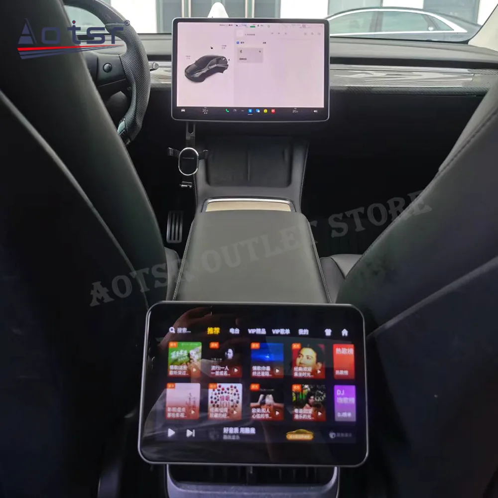 Android Screen For Tesla Model 3 Model Y Rear Back Row Seat ...