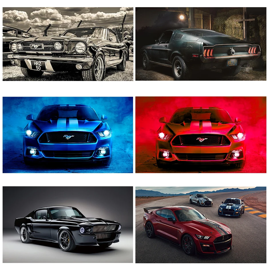 Wall Art Pictures Ford Mustang Ford Mustang Canvas Wall Art