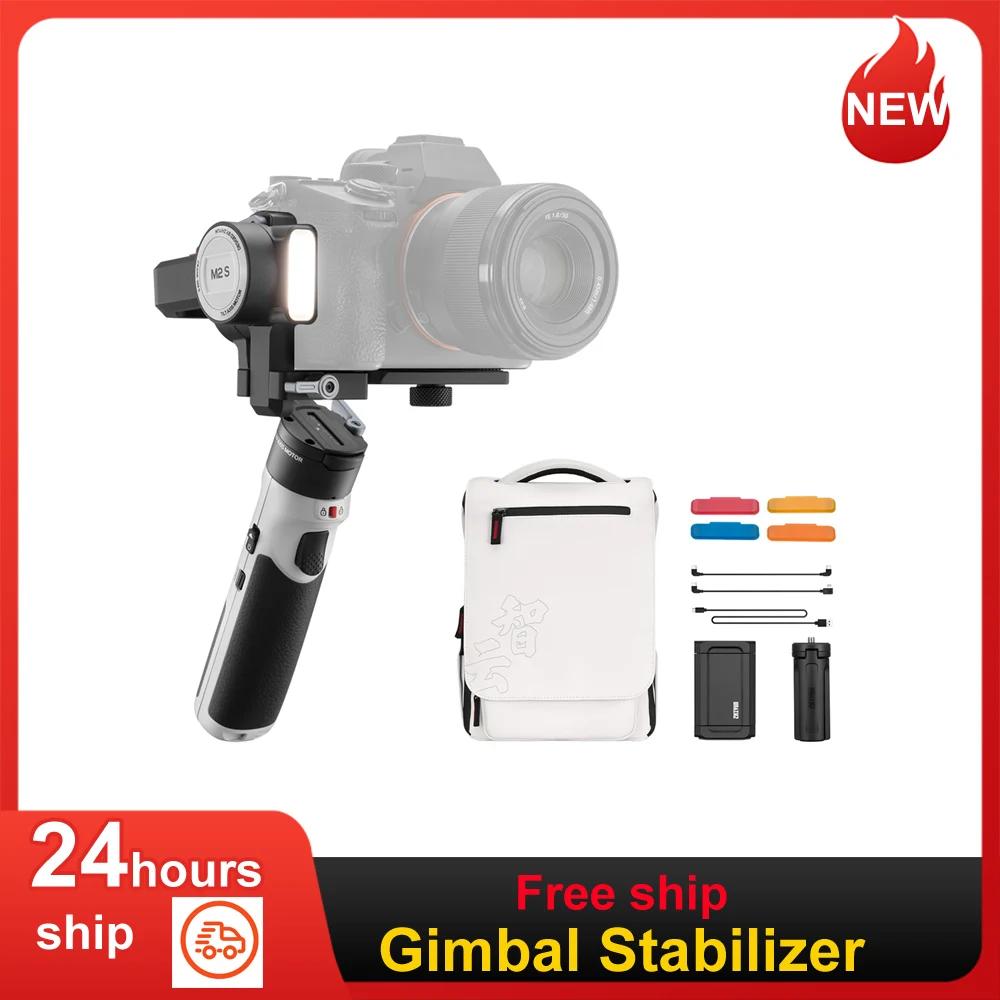 ZHIYUN estabilizador de cardán CRANE M2 S de mano, 3 ejes, batería de ...