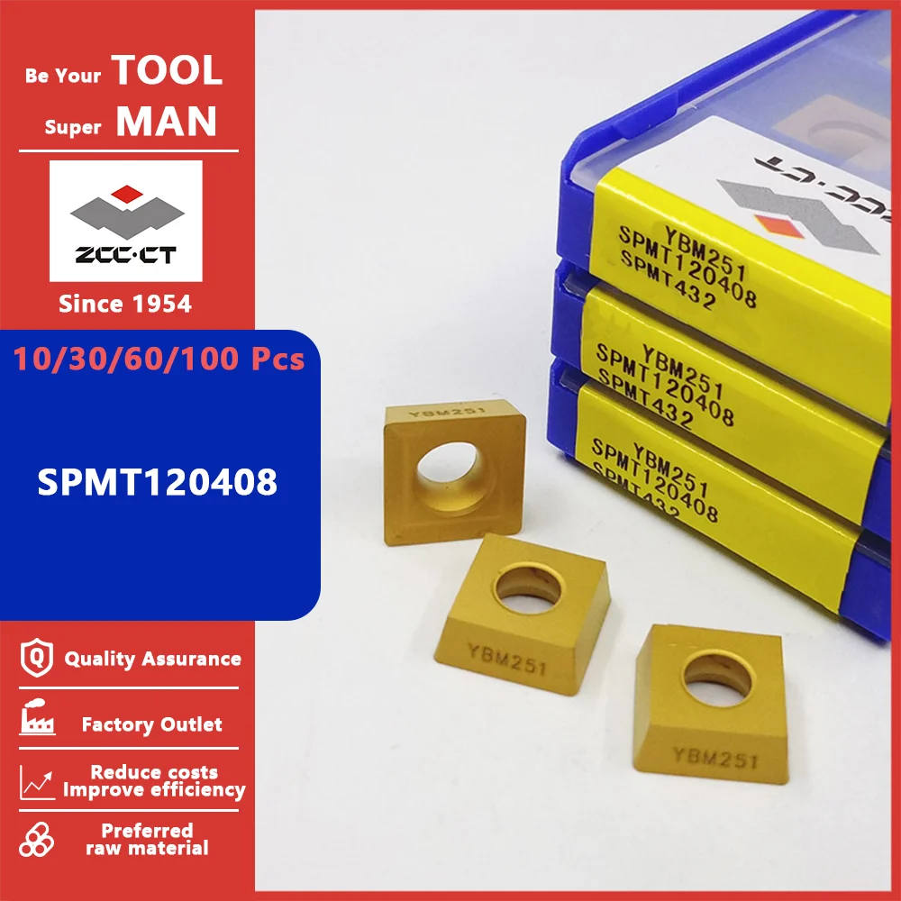 ZCCCT-SPMT120408-SPMT120408-PM-SPMT120408-KM-SPMT120408-HT-Milling ...