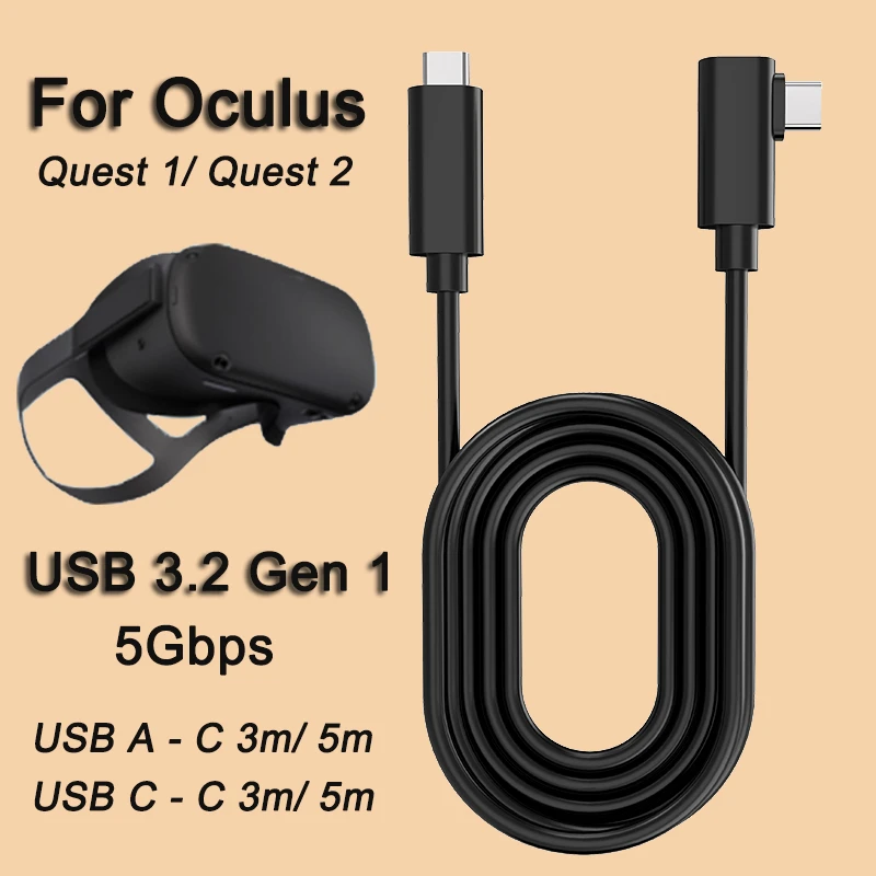 Link Cable For Oculus Quest 2 Usb 3.2 Gen 1 Data Transfer Quick Charge ...
