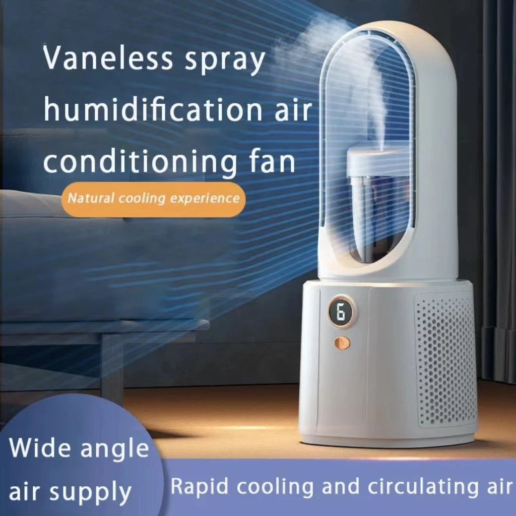 New-Leafless-Humidification-Spray-Air-Conditioning-Fan-USB-Office-Mute ...