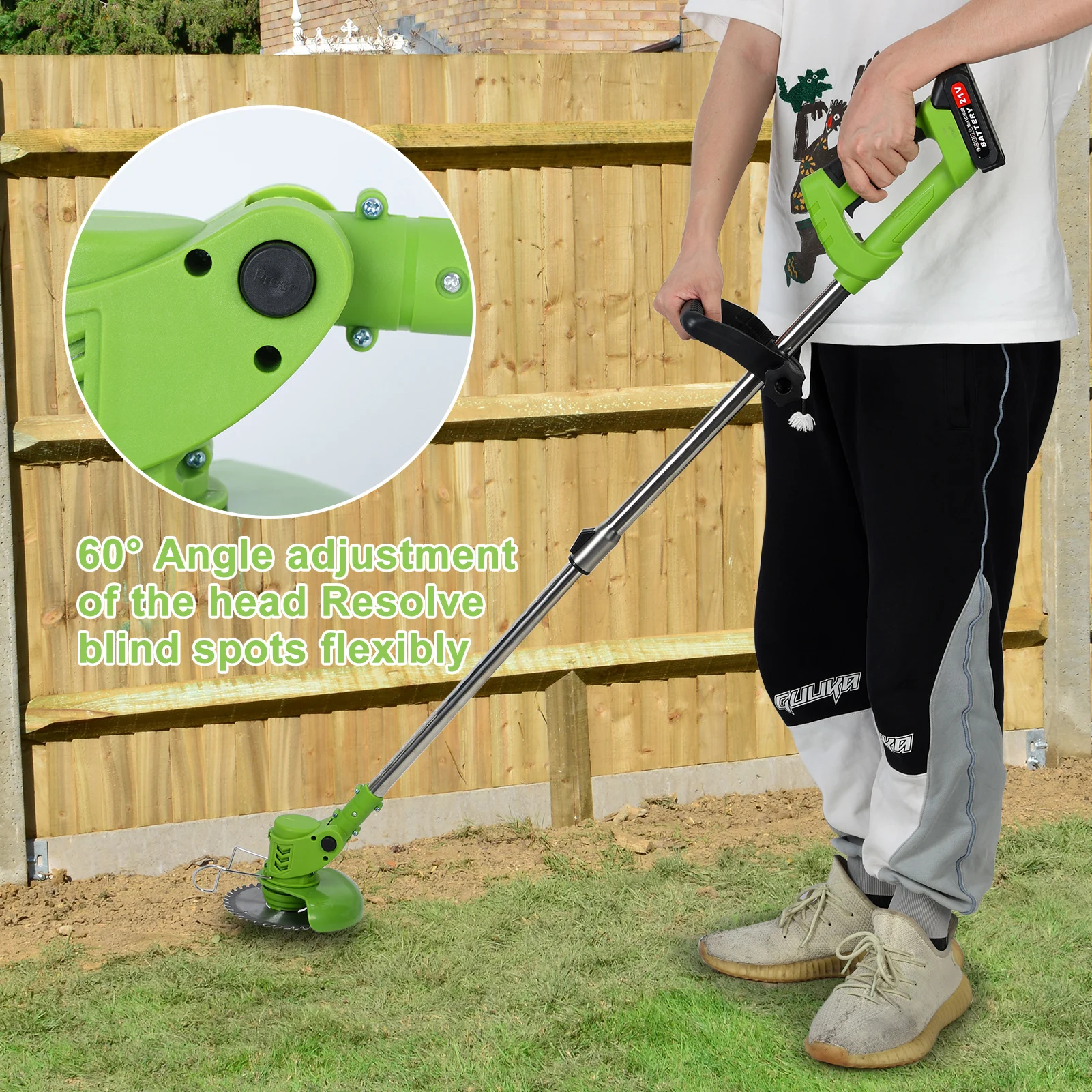 Weed-Eater-Electric-Weed-Mower-Cordless-Trimmer-Telescopic-Rod-Weed ...