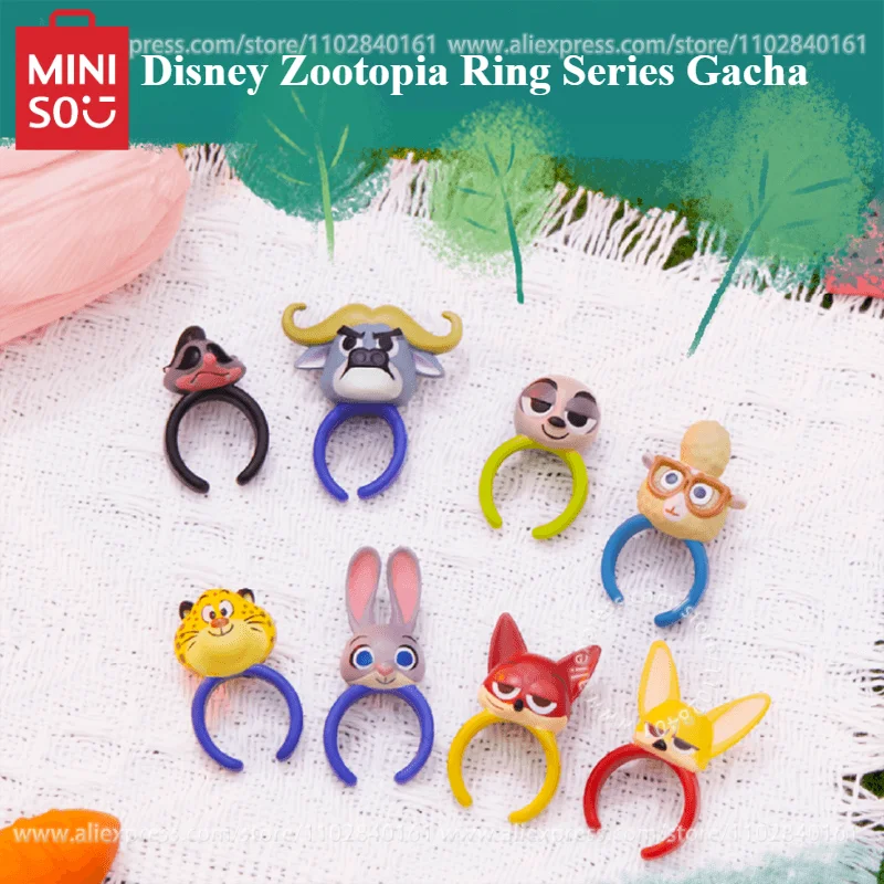 MINISO-Blind-Box-Gacha-Surprise-Toys-Disney-Zootopia-Ring-Series ...