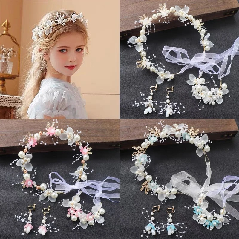Elegant-Children-Pearl-Headbands-Girls-Bridal-Wedding-Headband-Hair ...