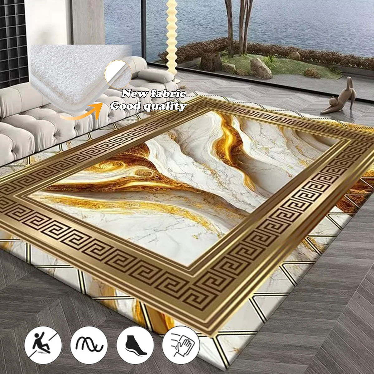 Luxurious-European-Home-Decor-Rug-Modern-Golden-Large-Area-Carpets-for ...