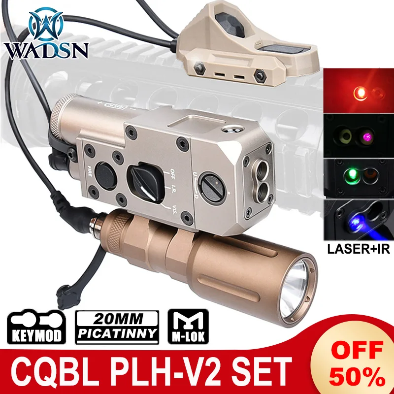 WADSN-CQBL-Red-Green-Blue-Dot-IR-Laser-Set-1000Lumens-PLHv2-Hunting ...