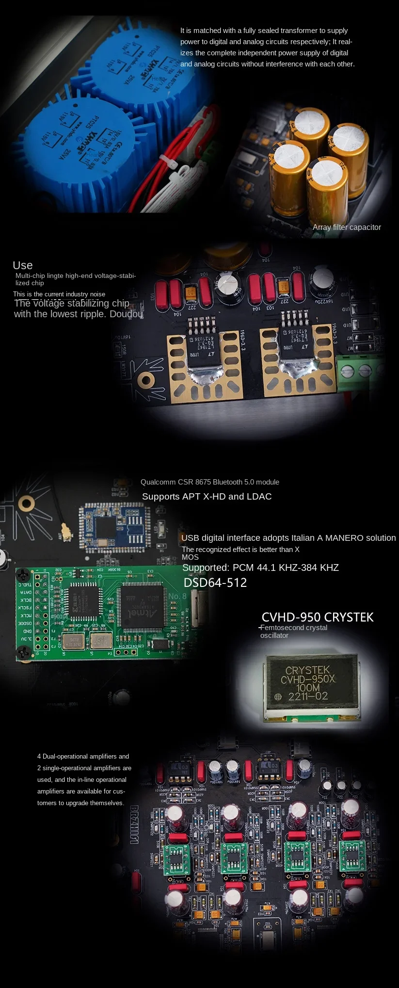 DC300 Flagship Bluetooth Dual Core ES9038PRO Balanced ES9039PRO Audio ...